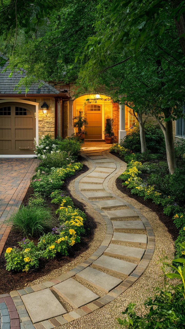 10 Creative Walkway Ideas from Driveway to Front Door - Harvesthex